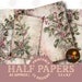 Rustic Christmas Holly Printable Junk Journal Half Papers, Scrapbook ...