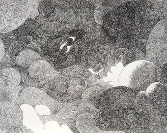 Abstract Line Art Cross - Etsy