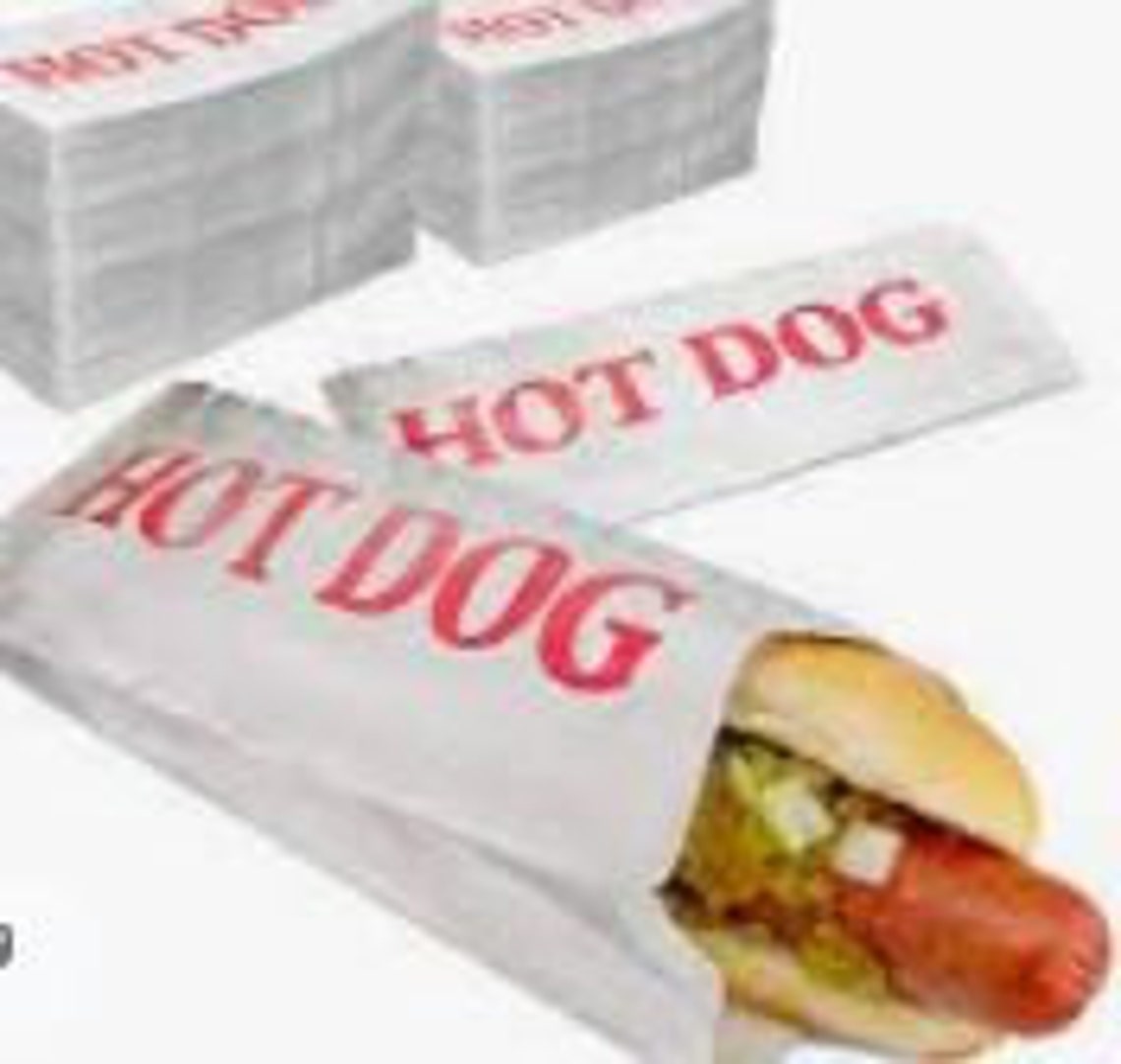 Vintage Party Food Paper Bags. Concession Style Hot Dog - Etsy