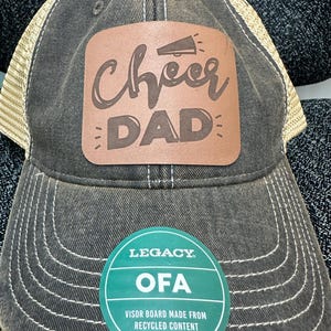 Custom Cheer Dad Leather Patch/ Legacy Hat. Great Gift for All Cheer ...