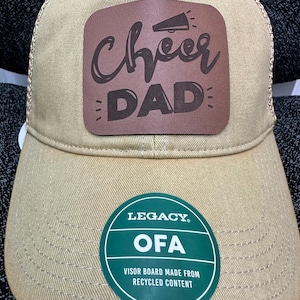 Custom Cheer Dad Leather Patch/ Legacy Hat. Great Gift for All Cheer ...