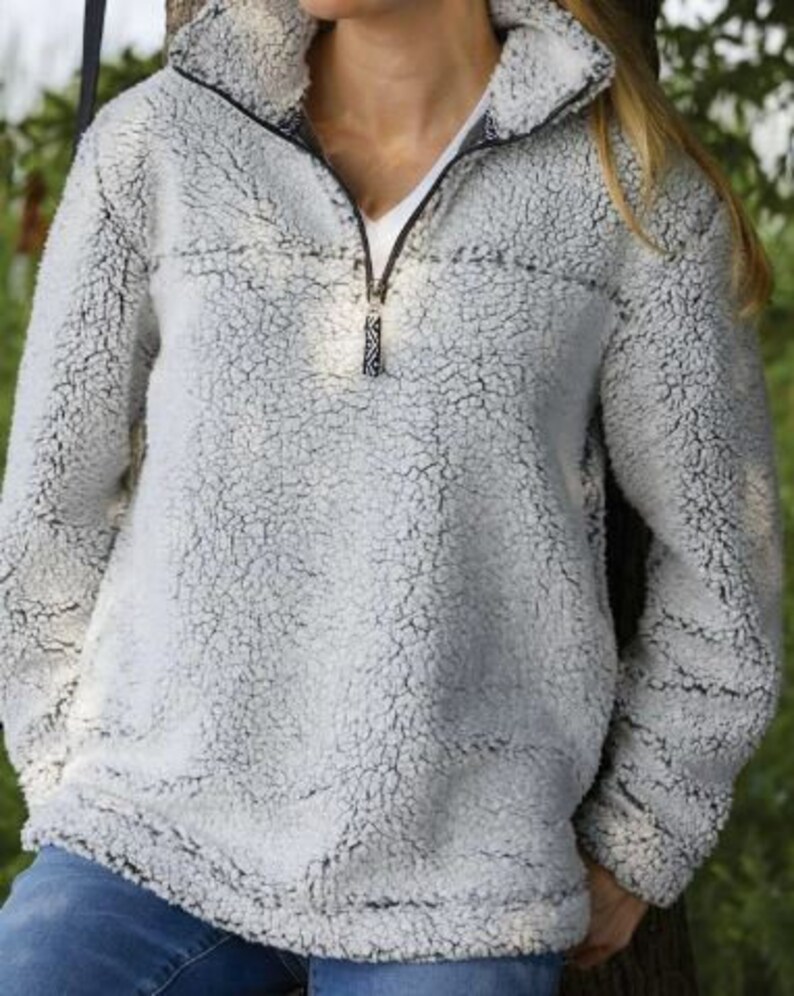New Sale Gray Monogrammed Sherpa Gift for Her Sherpa - Etsy