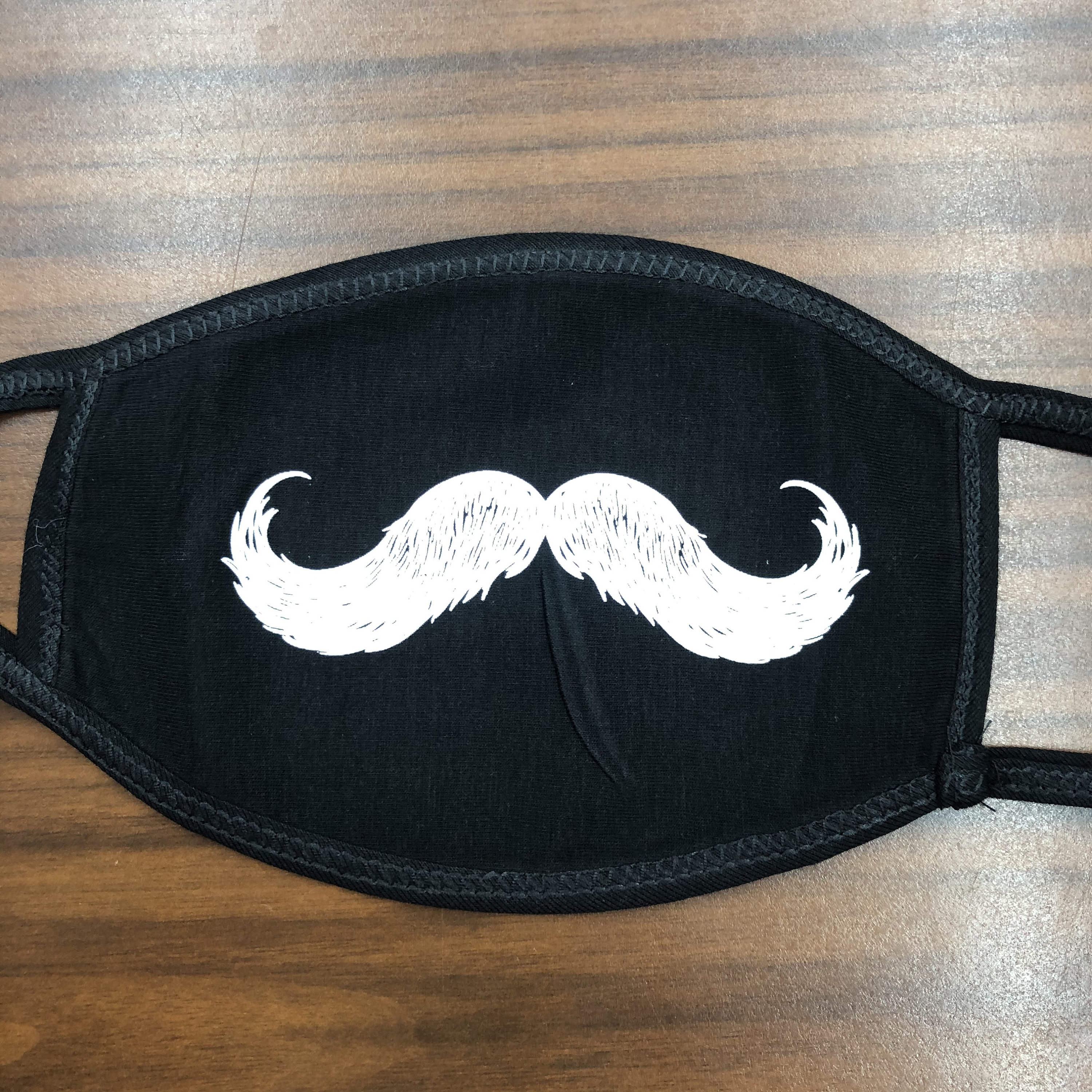 White Mustache Washable 2 Ply Face Mask. Mustache Masks | Etsy