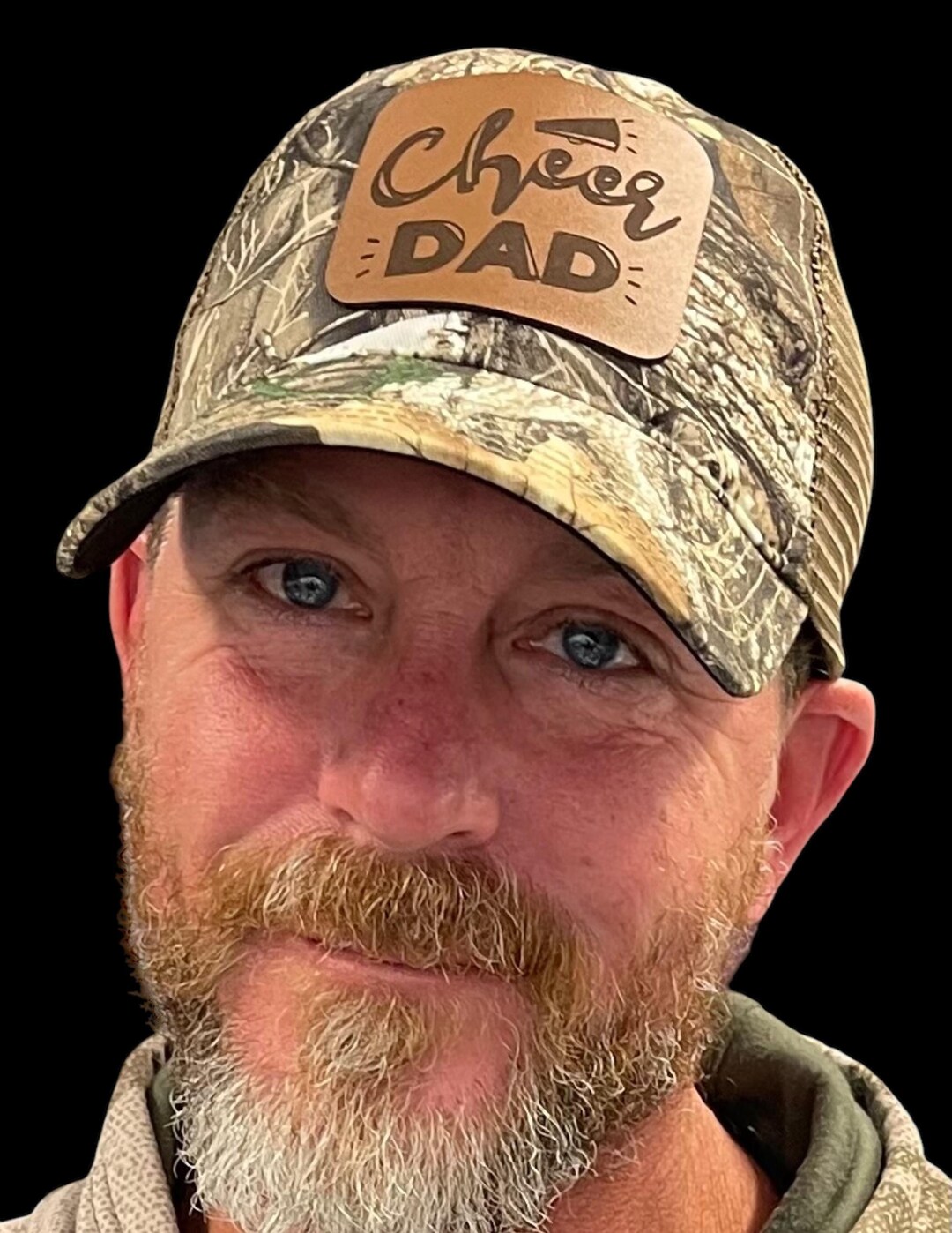 Cheer Dad Hat: Custom Camo Leather Patch, Real Tree - Etsy