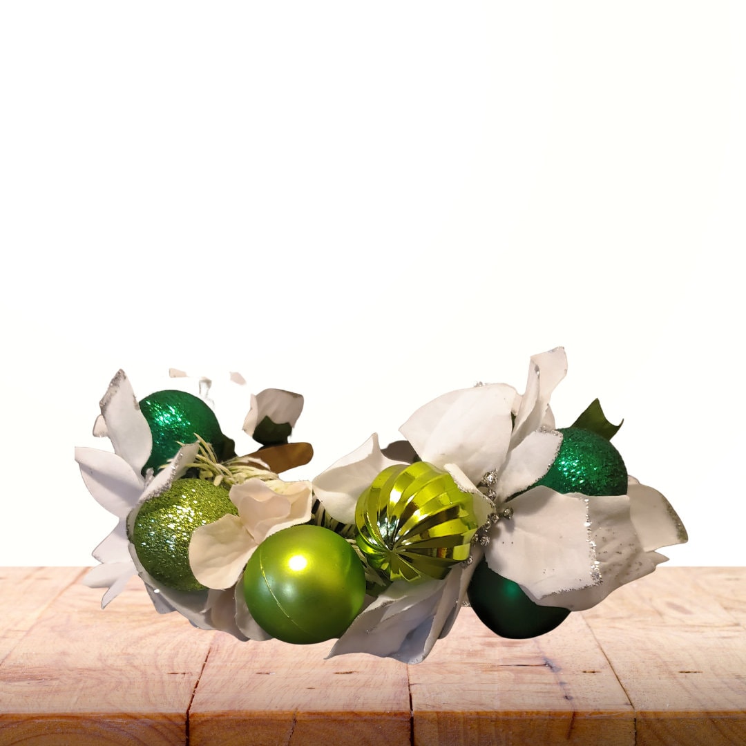 Christmas Holiday Crown With Ornaments, Pointsettia Headband ...