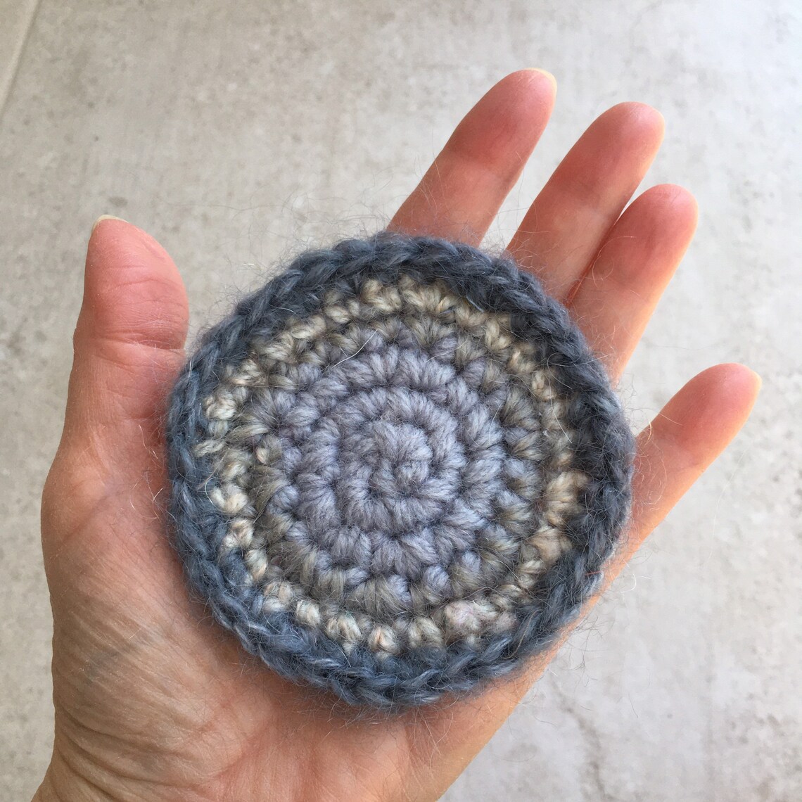 Crocheted Wool Gray Coaster Handmade Coaster Ecofriendly - Etsy UK