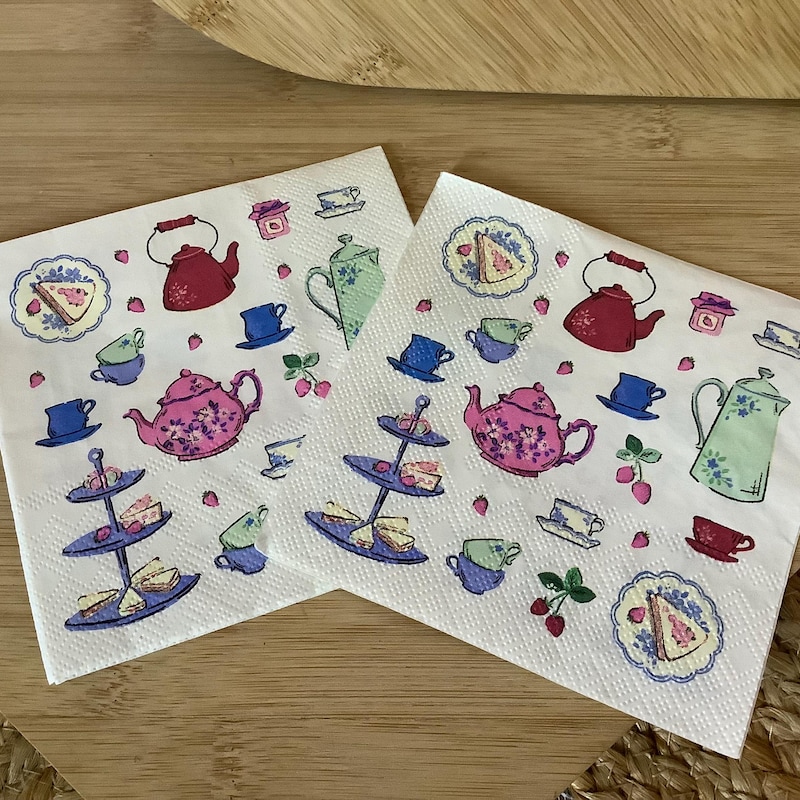 Teatime Decoupage Paper - Etsy