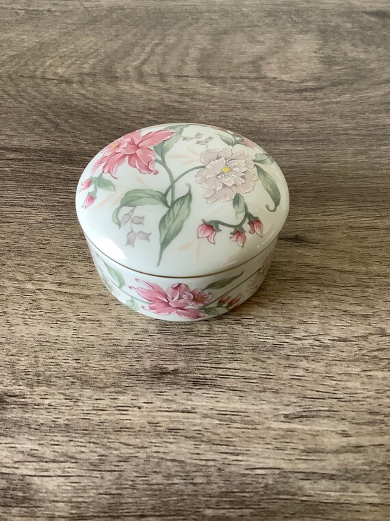 Ring Dishes Otagiri Japan Prima Japanese Porcelain Round Trinket Box ...