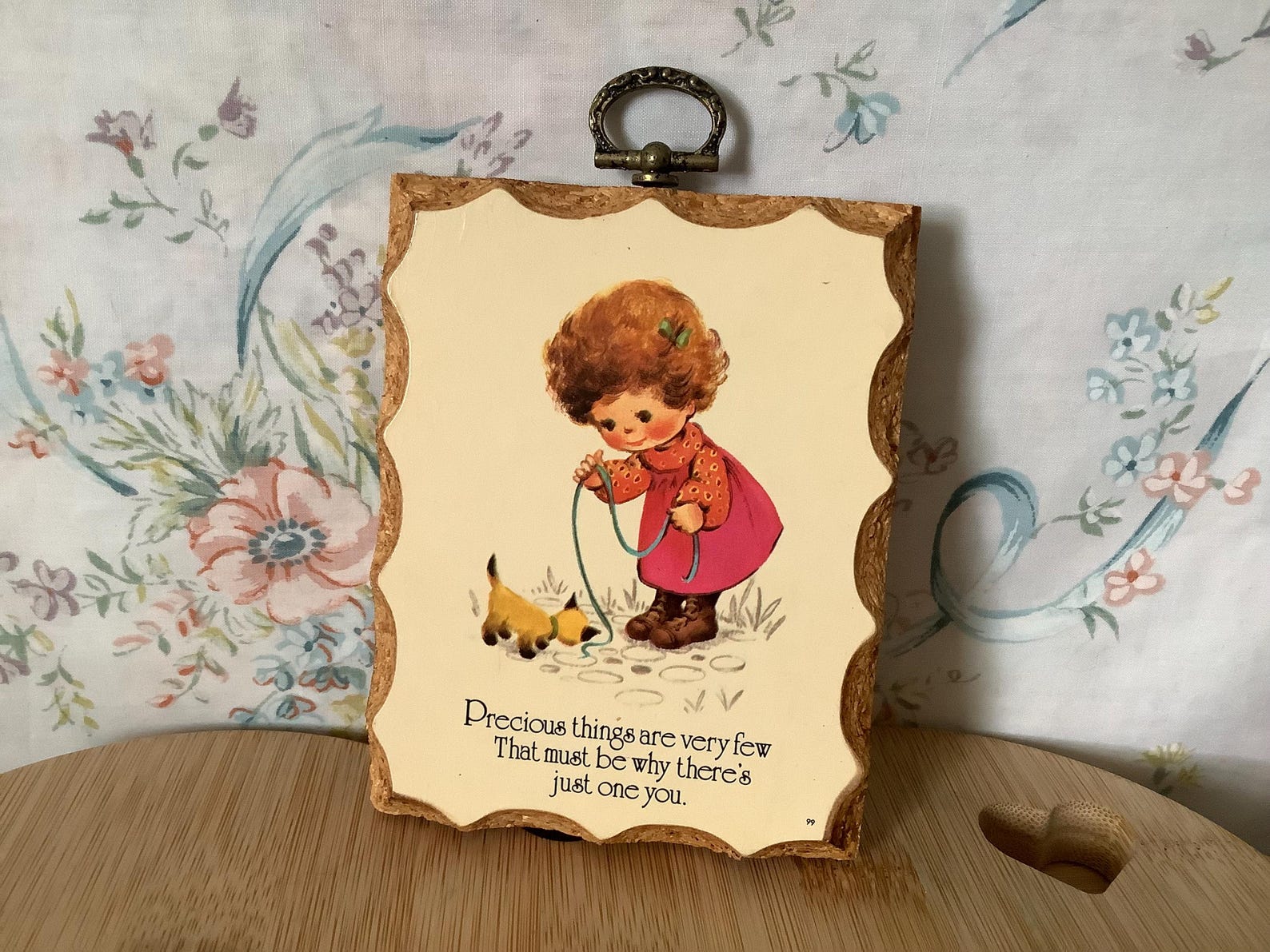Vintage Paula Cutes Wall Plaque: Girl With Kitten, Retro Decor - Etsy