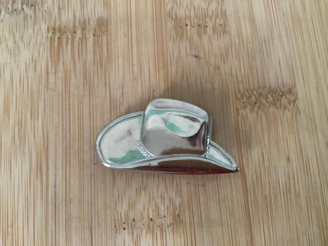 Silver Metal Cowboy Hat Button Cover, Retro Button Deco, Cowgirl - Etsy