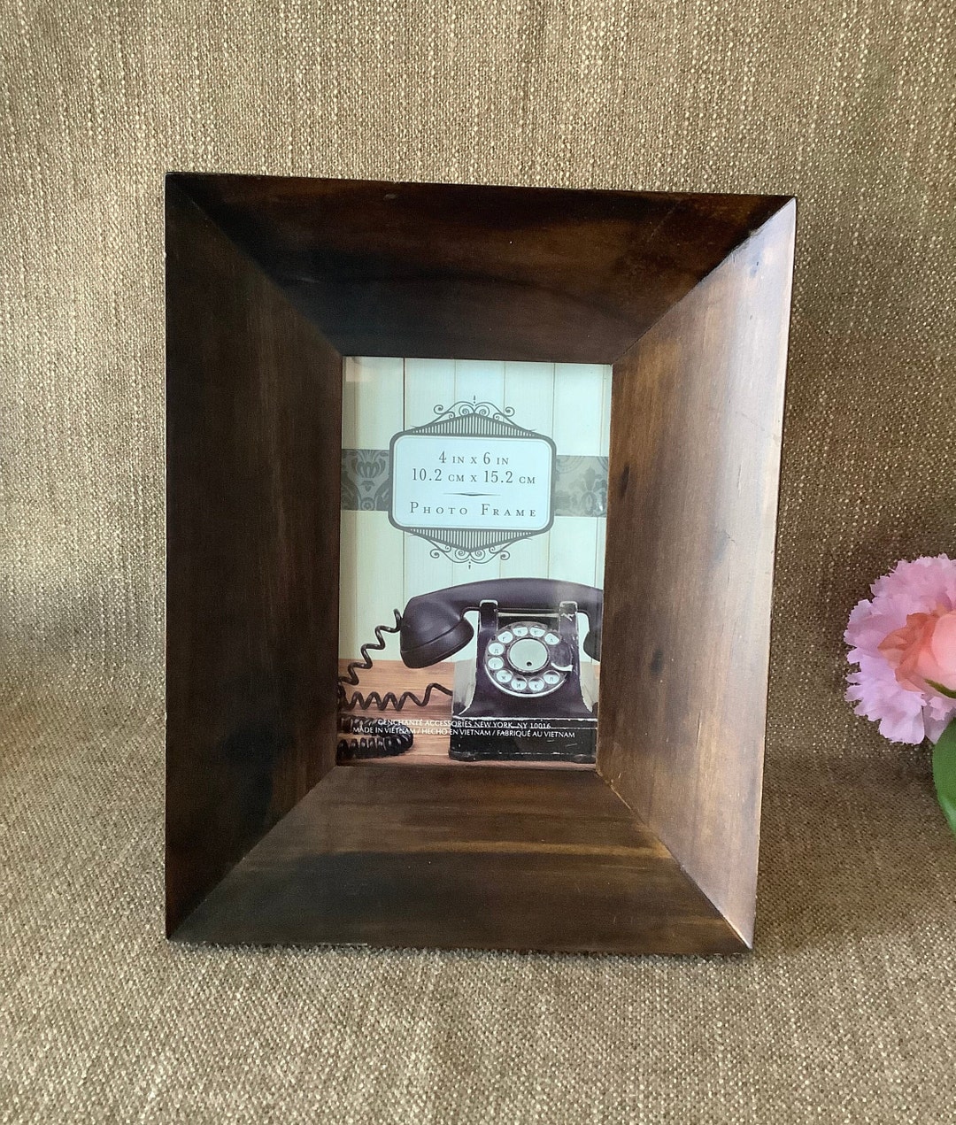 Dark Walnut Wood Frame, Vietnam, Earthy Woodsy Home Decor, Photo Frame ...