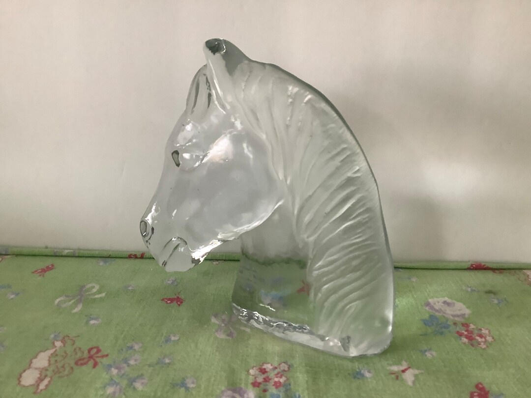 Vintage Viking Hand Made Art Glass Horse Head, Vintage Decor, Horse - Etsy