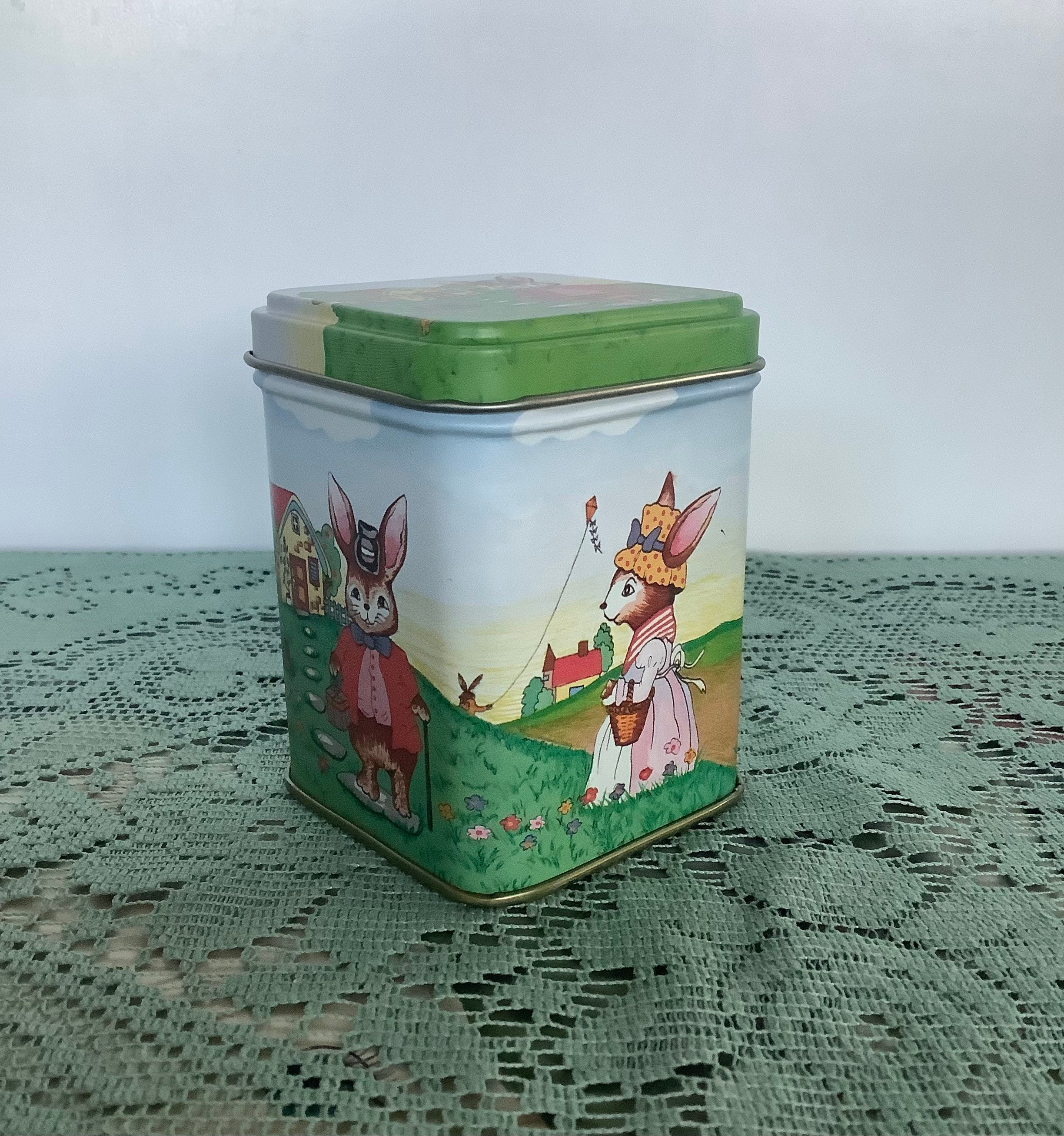 Small Bunny Tin, Vintage Enamel Tin, Easter, Cottagecore - Etsy