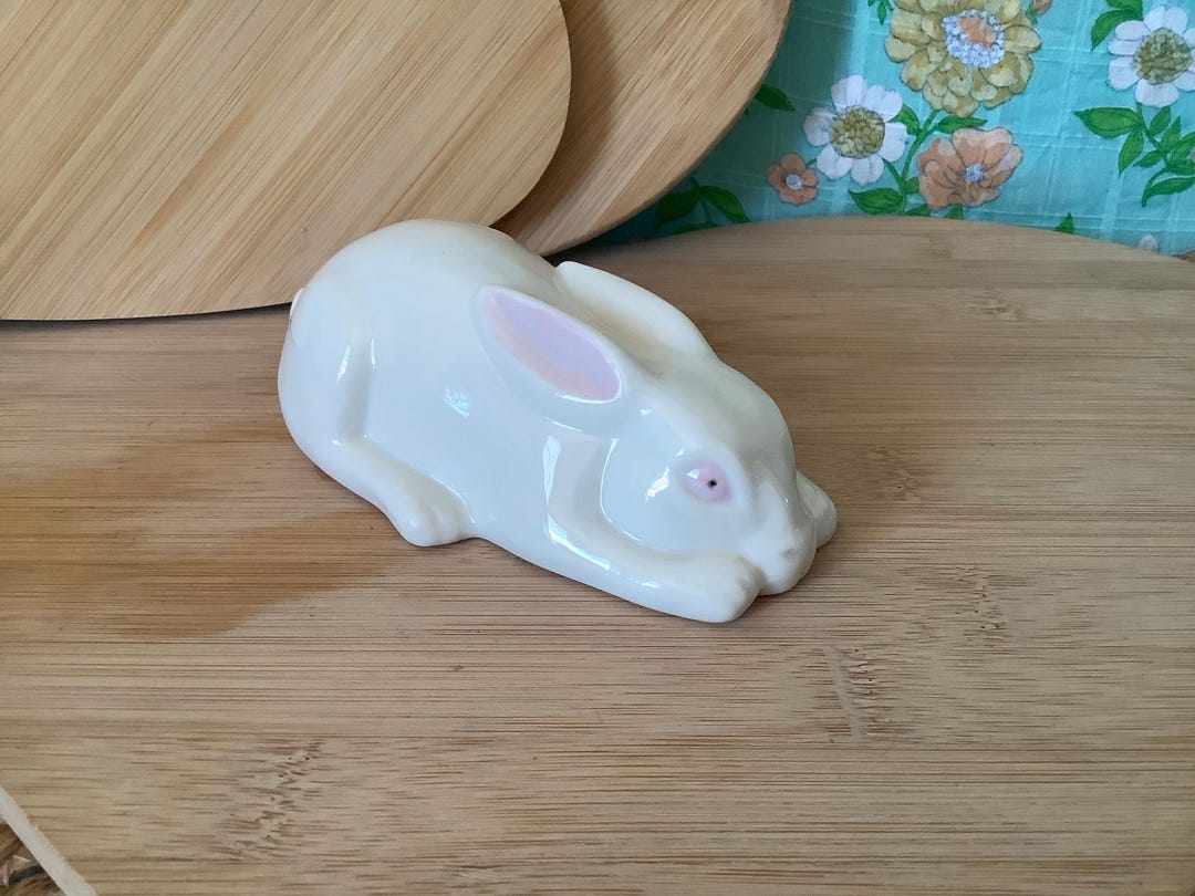 Belleek Porcelain Resting Bunny, 8th Mark, Ireland, Collectible Belleek ...