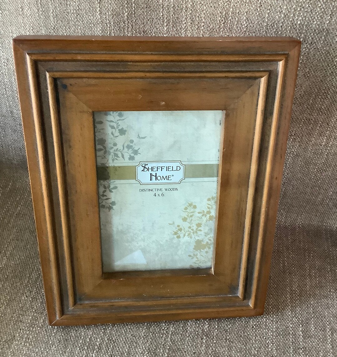 Sheffield Home Wooden Walnut Groove Photo Frame, Natural Wood Earthy ...