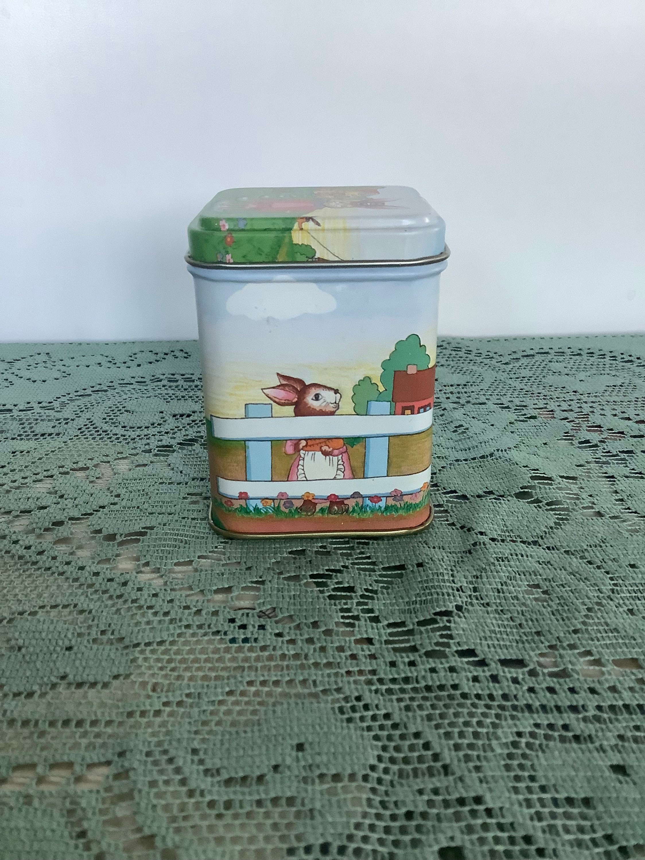 Small Bunny Tin, Vintage Enamel Tin, Easter, Cottagecore - Etsy
