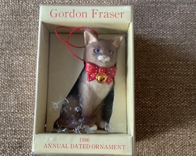 Schmid Gordon Fraser 1986 Cat Ornament, Original Box, Sweet Collectible Cat - Etsy