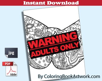 X Rated Color My 6 Page Adult Coloring Book MATURE Printable | Etsy