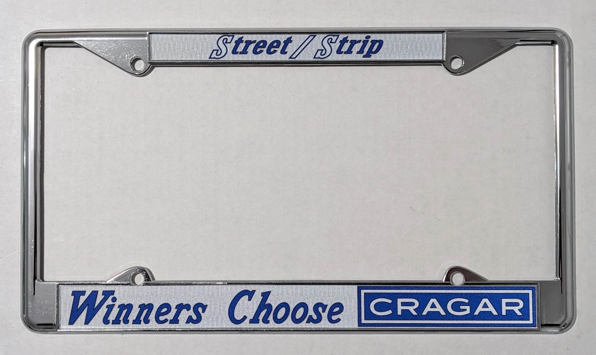 Cragar Vintage License Plate Frame - S/S Wheels Winners Choose Gasser ...