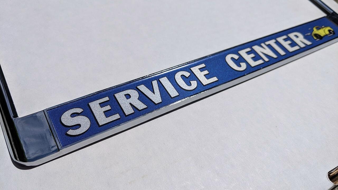 Service Center Speed Shop License Plate Frame - Vintage Gasser Hot Rod ...