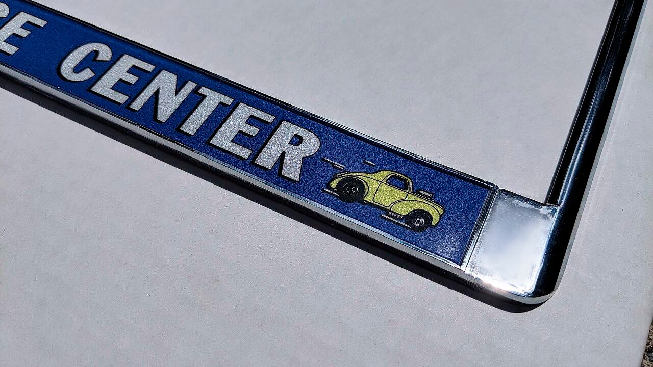 Service Center Speed Shop License Plate Frame - Vintage Gasser Hot Rod ...