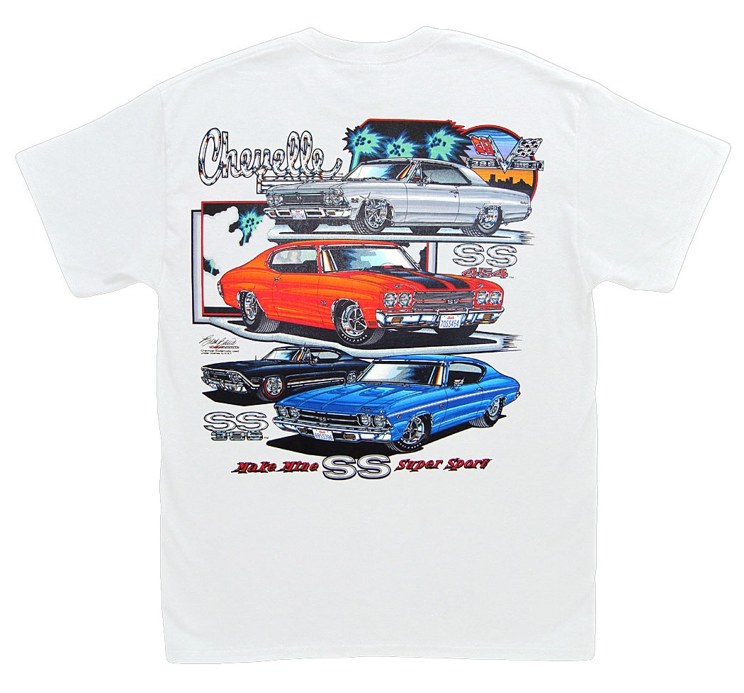 Make Mine SS Chevelle White T-shirt - HS #028 1966 1968 1969 1970 SS396 ...