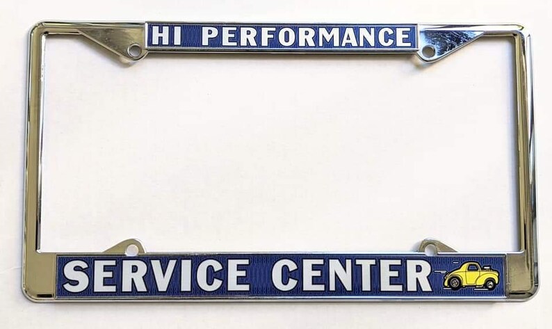Service Center Speed Shop License Plate Frame - Vintage Gasser Hot Rod ...