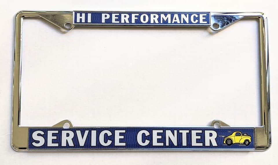 Service Center Speed Shop License Plate Frame - Vintage Gasser Hot Rod ...