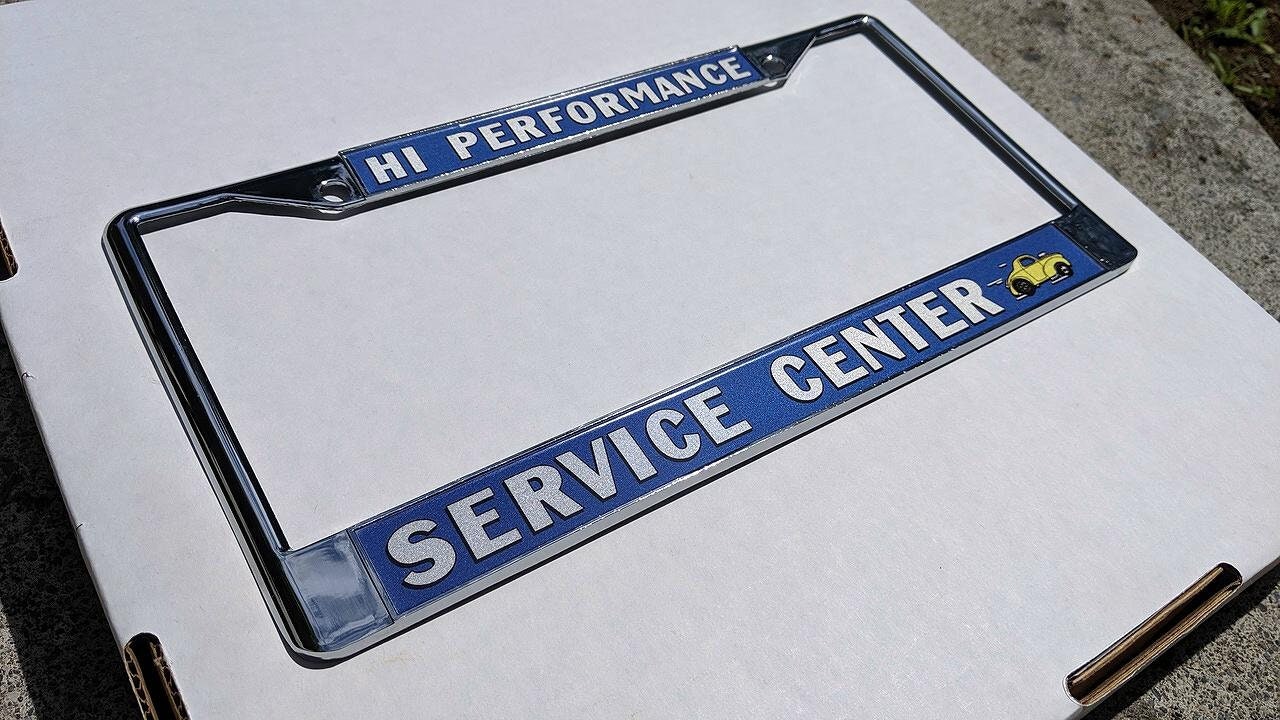Service Center Speed Shop License Plate Frame - Vintage Gasser Hot Rod ...