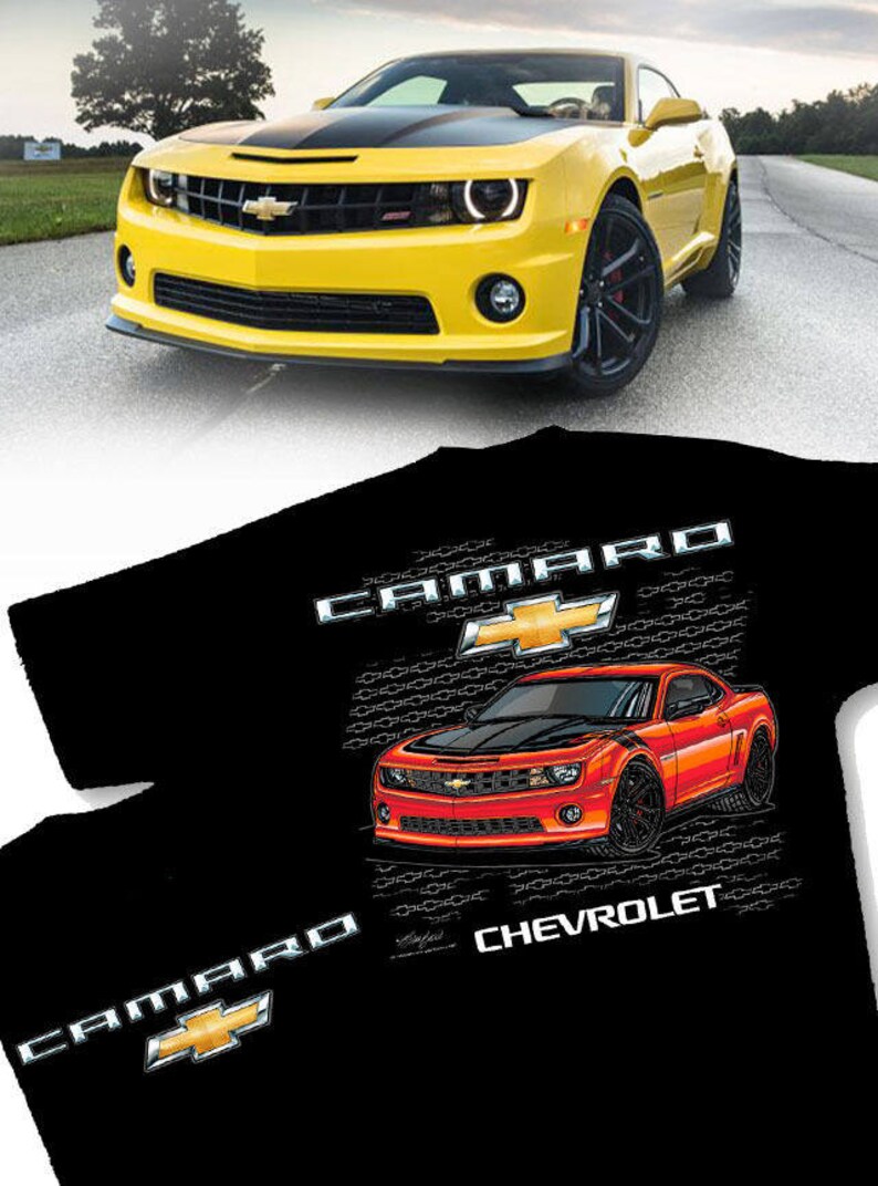 New Chevrolet Camaro Black T-shirt: HS #044 2010 2011 2012 2013 2014 ...