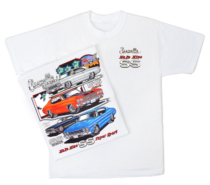 Make Mine SS Chevelle White T-shirt - HS #028 1966 1968 1969 1970 SS396 ...