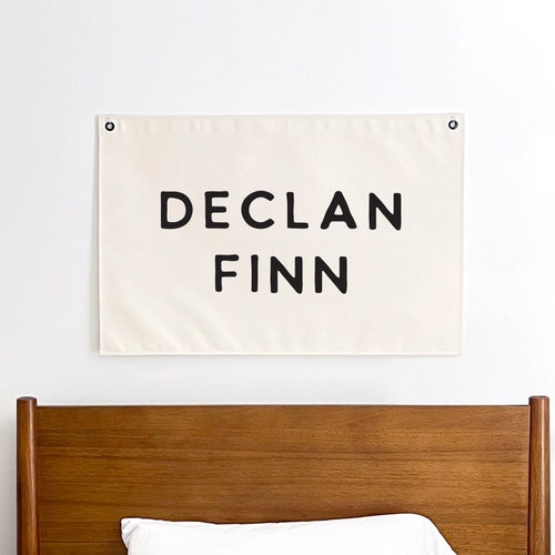 Personalized Boy Name Flag Canvas Art Kids Room Decor - Etsy