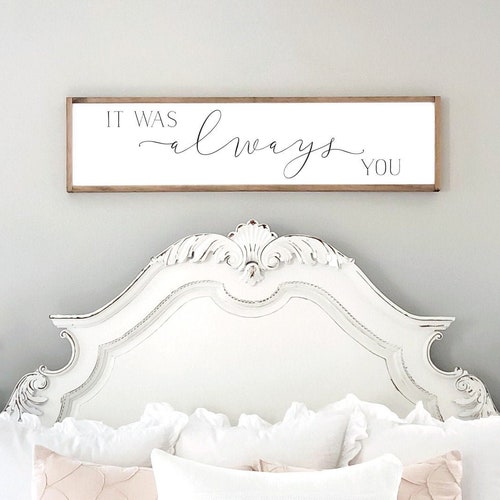 Love You More Sign Bedroom Wall Decor Master Bedroom Decor Etsy