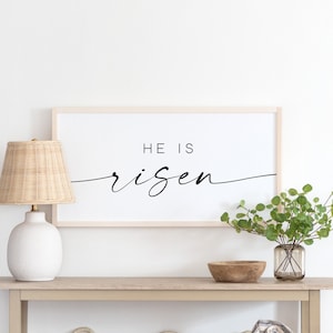 Easter Home Decor Sign | He is Risen Sign | Easter Wall Decor | Easter ...