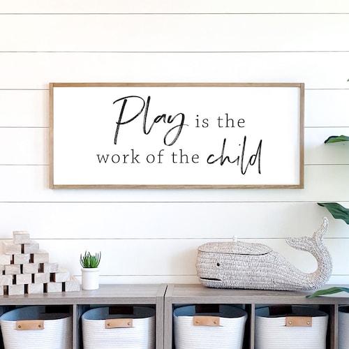 Play is the Work of the Child Montessori Print Playroom - Etsy