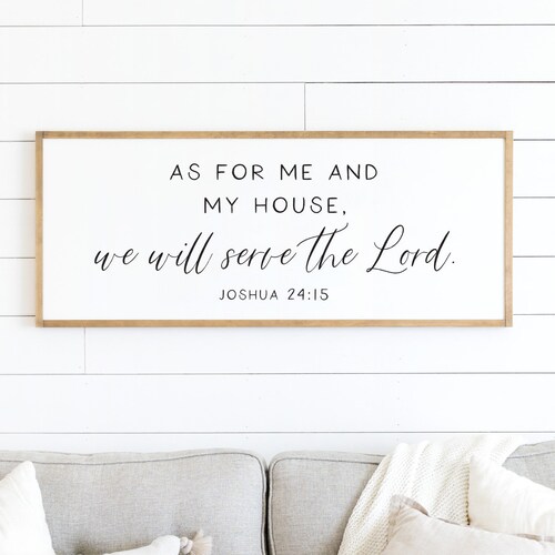 As for Me and My House Wood Sign-joshua 24 15 Sign-christian - Etsy