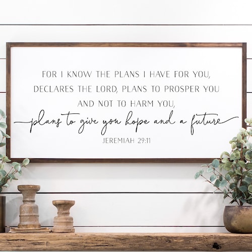 Jeremiah 29:11 for I Know the Plans I Have for You Art Print | Etsy