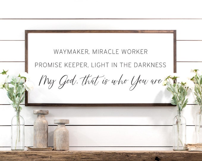 Waymaker - Miracle Worker - Song Lyrics - Inspirational - Faith - Wood ...