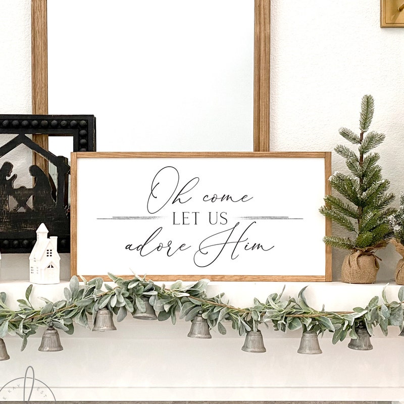 Let Us Adore Him Sign - Etsy