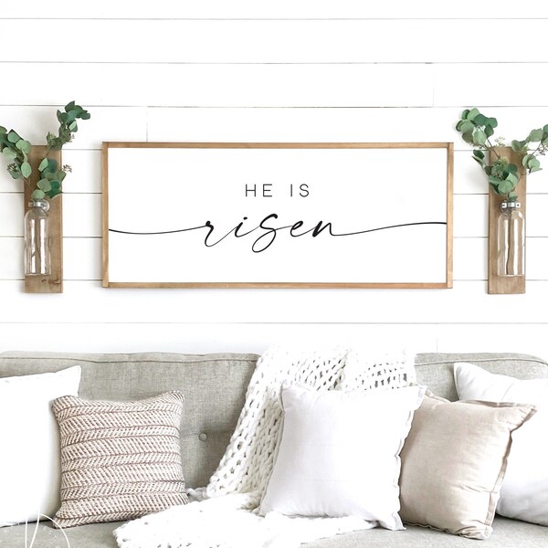 He is Risen Sign - Etsy
