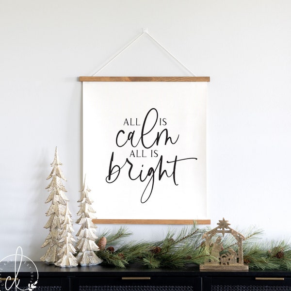 All is Calm All is Bright Sign - Etsy