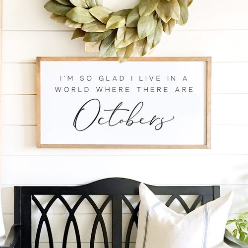 October Sign Fall Sign Fall Wall Decor Signs for Fall - Etsy