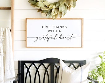 Give Thanks Sign | Etsy