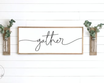 Large gather sign | Etsy
