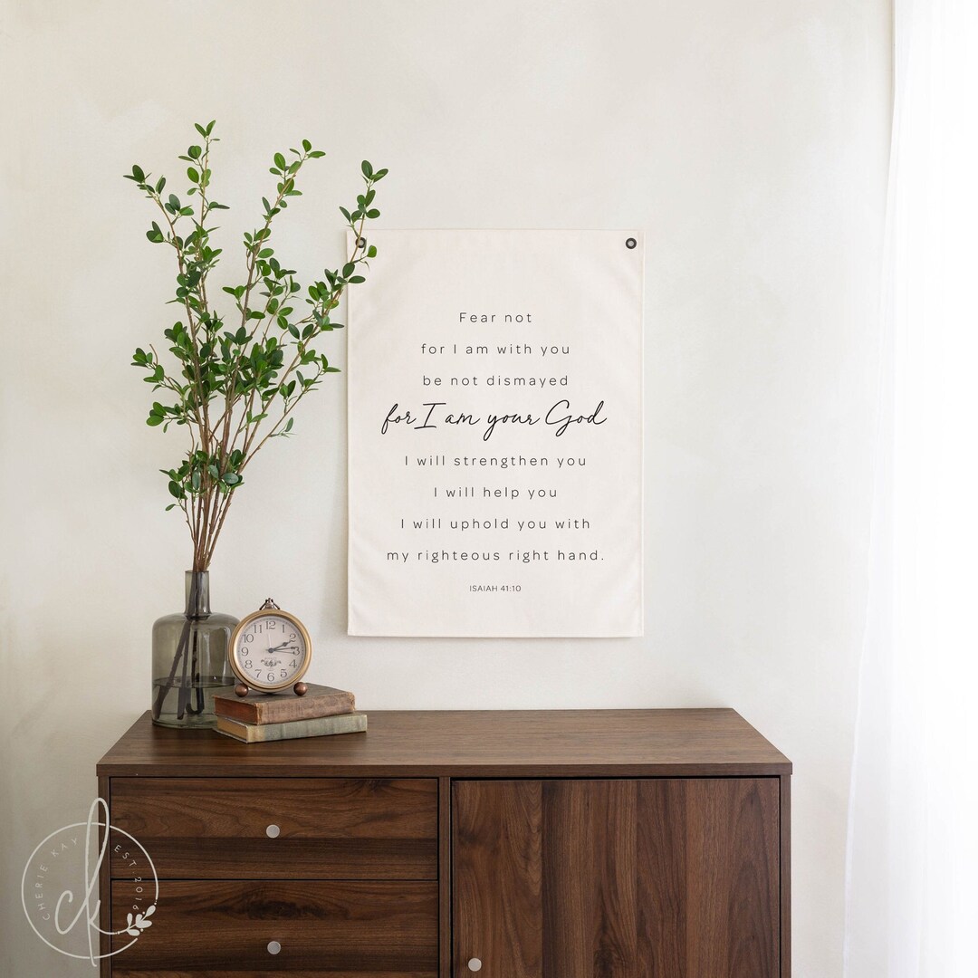 Fear Not for I Am With You | Canvas Flag | Christian Wall Art ...