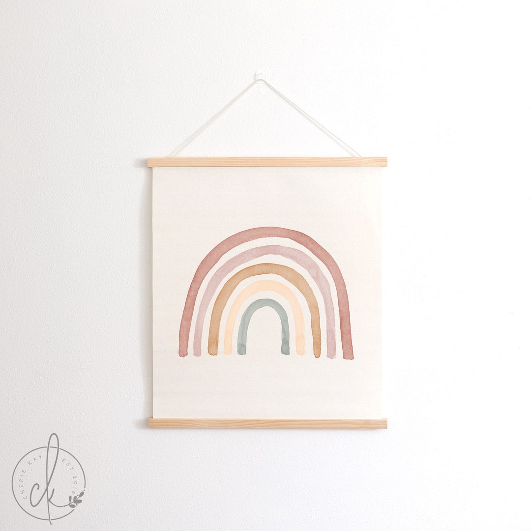 Boho Rainbow | Hanging Canvas Sign | Boho Nursery Wall Decor | Nursery ...
