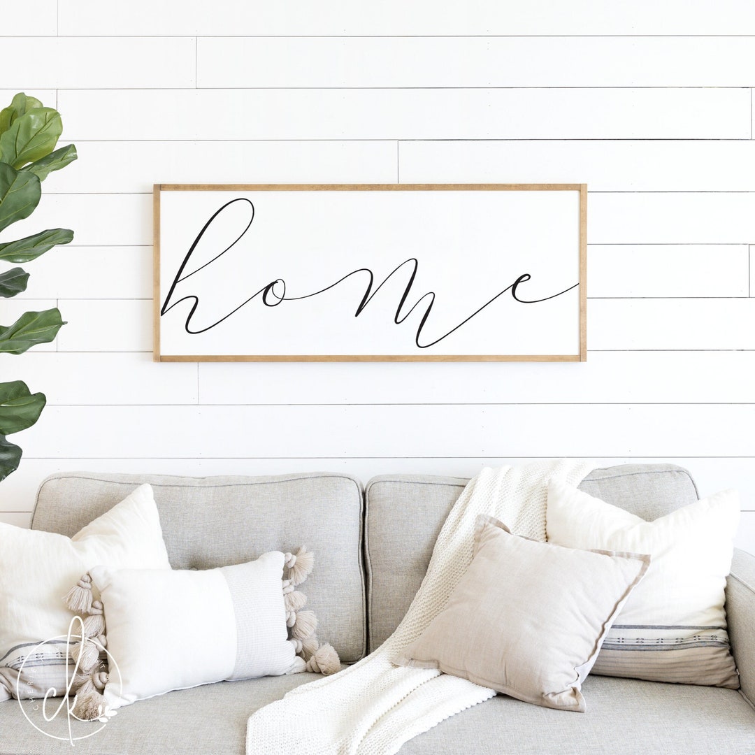Living Room Wall Decor Home Wood Sign Farmhouse Decor Housewarming Gift ...