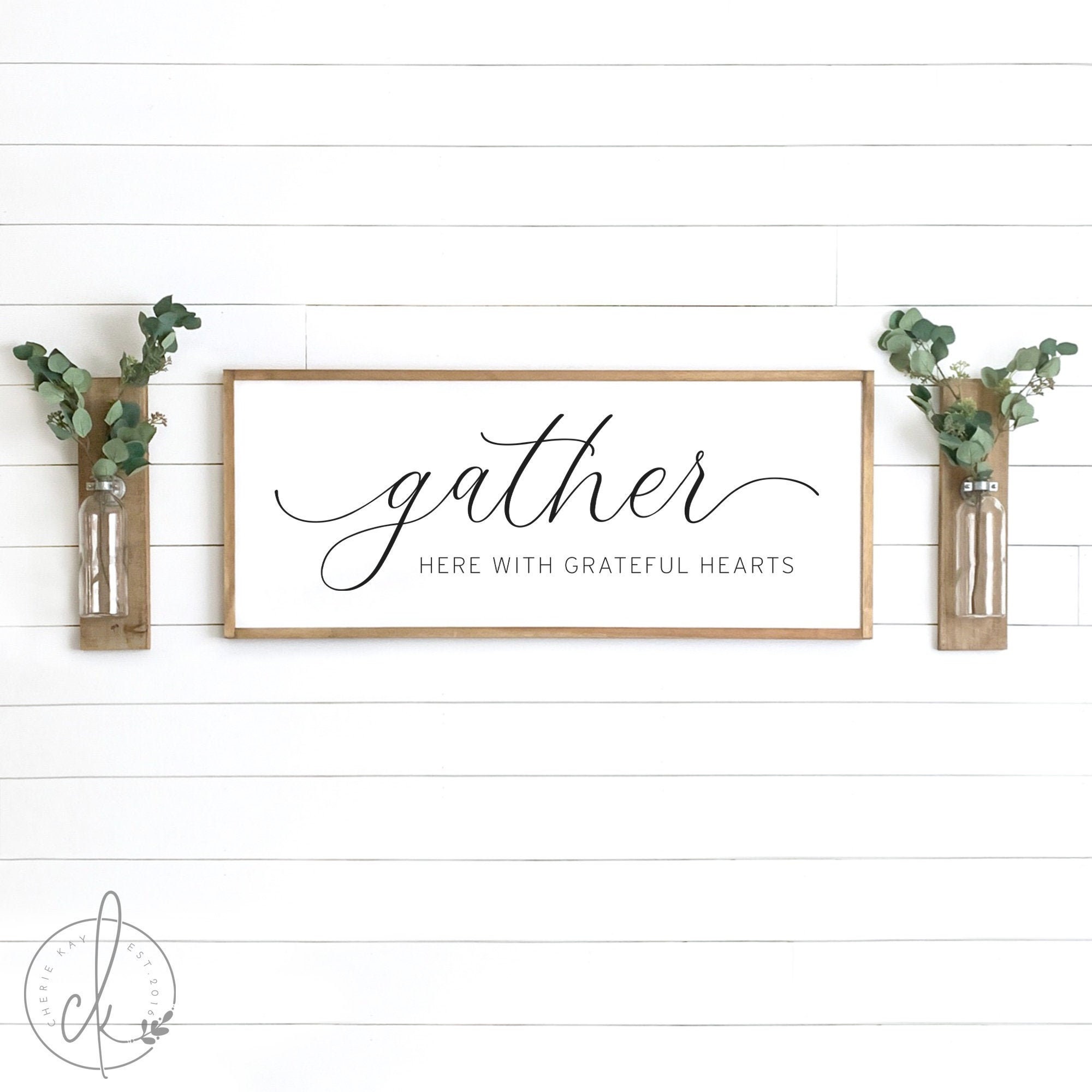Gather Here With Grateful Hearts Sign Gather Sign Dining - Etsy