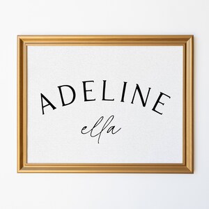 Personalized Girl Name Art | Wood Framed Canvas | Nursery Name Art ...