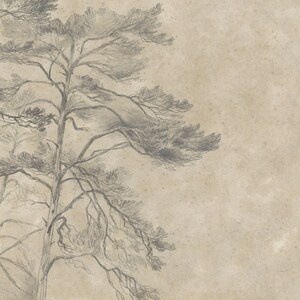 Large Tree Painting | Gold Frame Wall Art | Vintage Landscape Drawing ...